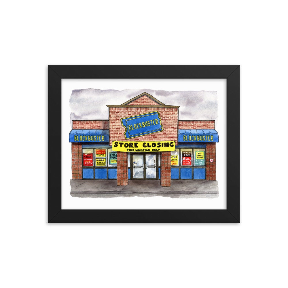 Retro Blockbuster Video Art Print Store Closing This | Etsy