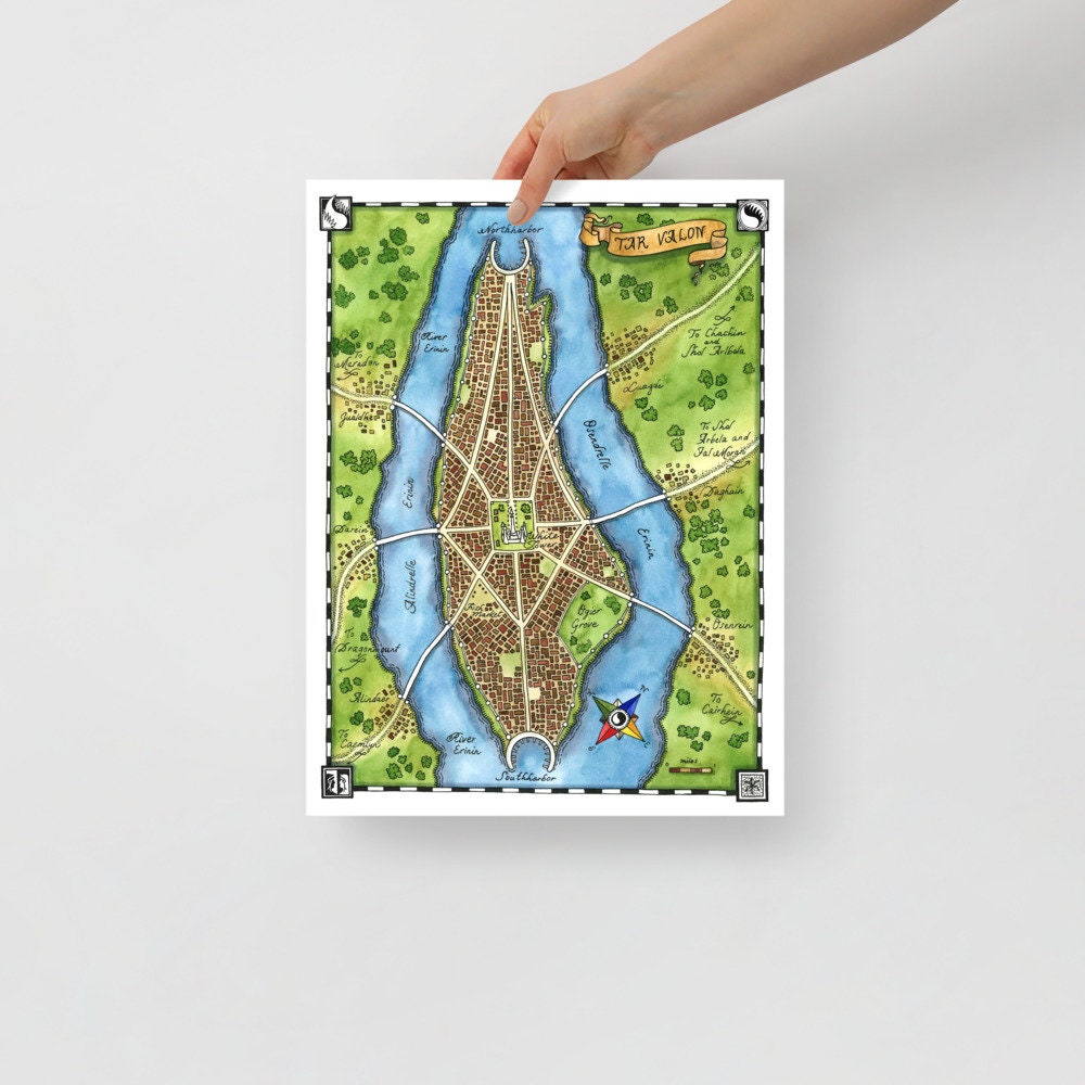 Mapa de la rueda del tiempo del valón del tar mapa de | Etsy