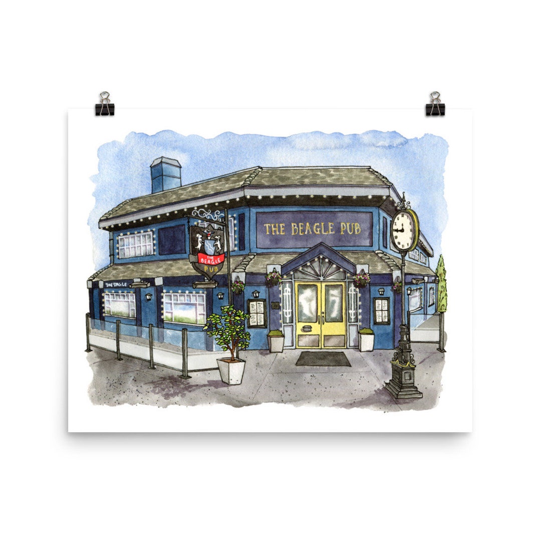 Victoria BC Artwork, the Beagle Pub of Cook Street | Wall Decor British ...