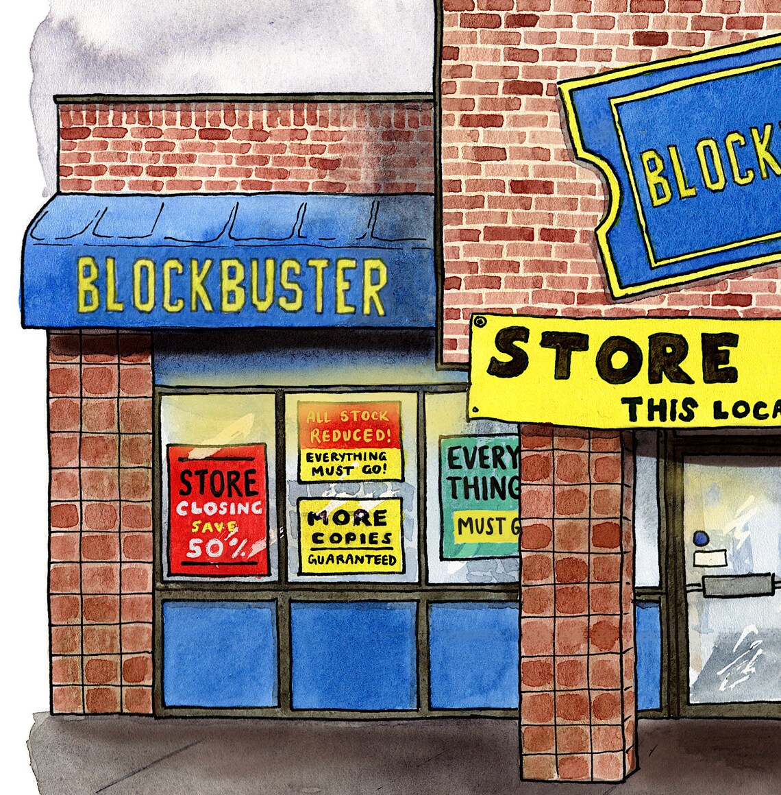Retro Blockbuster Video Art Print Store Closing this - Etsy Canada