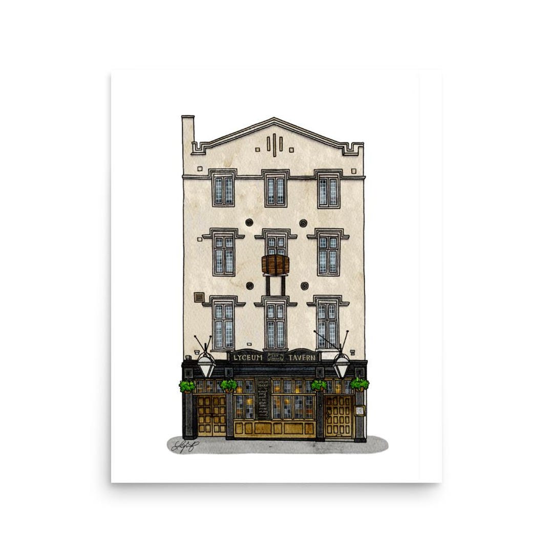 Lyceum Tavern London Pub Art Print, Temple - Etsy