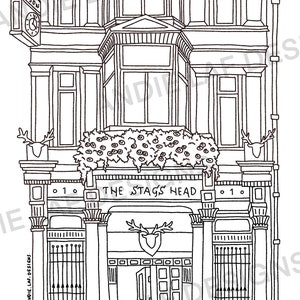 Dublin Printable Colouring Sheet for Adult and Kids, Urban Sketching ...