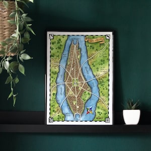 Tar Valon Wheel of Time Map, Giclée Watercolour and Ink Fantasy Map ...