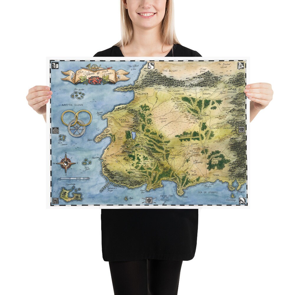Fantasy Wheel of Time Map Giclée Watercolour and Ink Map Art - Etsy Canada
