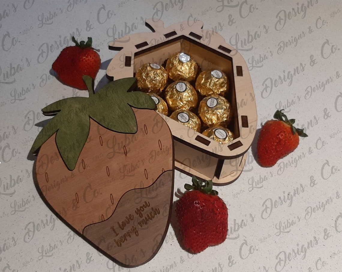 3D Strawberry Box - Etsy