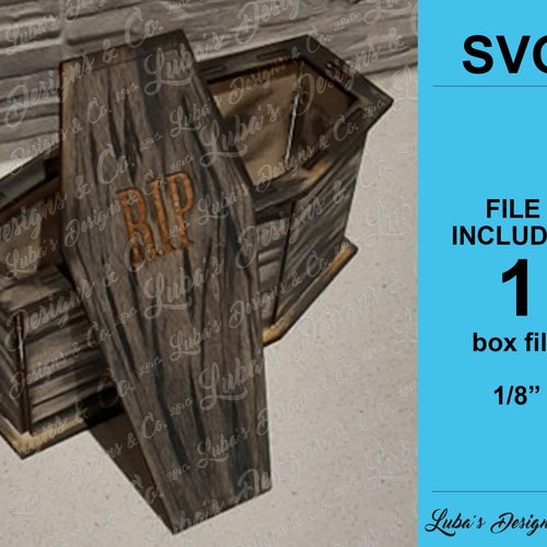 3D Coffin Box SVG for Cricut / Gothic Gift Box SVG / PDF / - Etsy