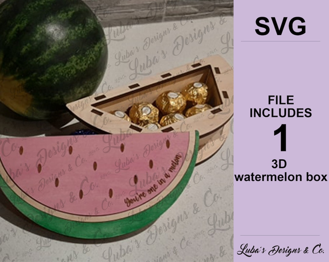 3D Watermelon Box - Etsy
