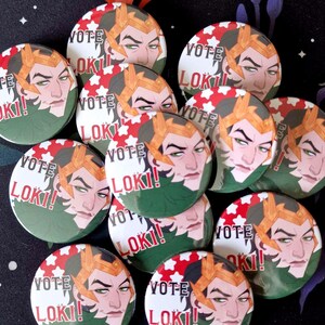 Rivals Inspired Vote Loki Button Badge Set - Etsy