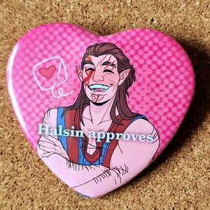 BG3 Inspired Heart-shaped Approval Pin Badges - Etsy UK