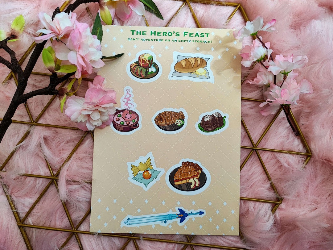 Legend of Zelda Heroes Feast Sticker Sheet - Etsy