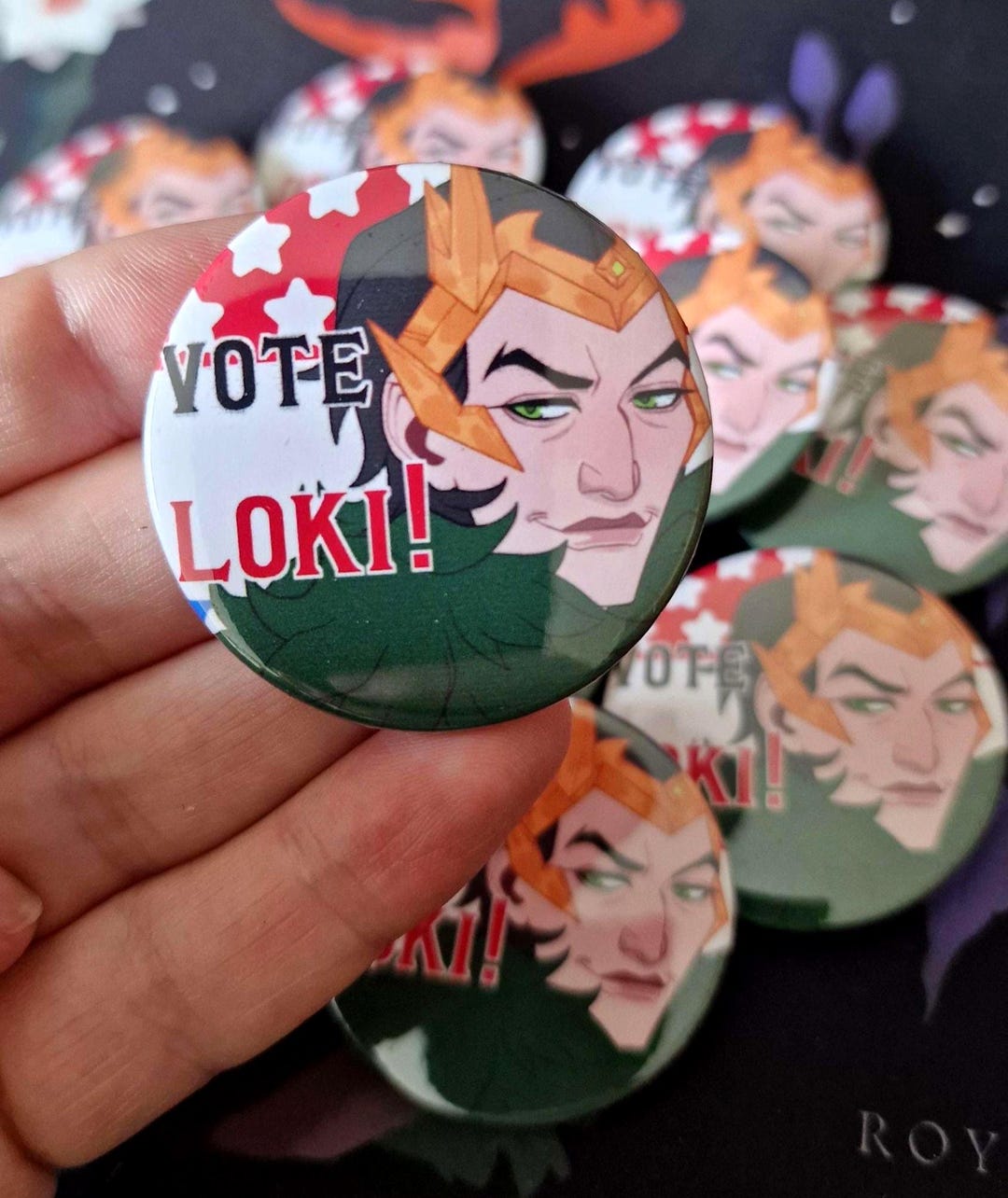 Rivals Inspired Vote Loki Button Badge Set - Etsy