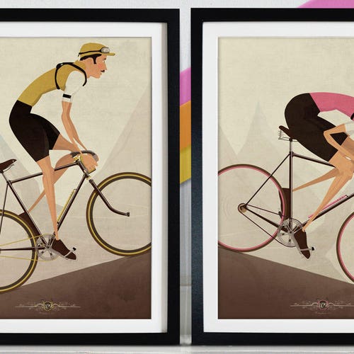 Cycling Poster Paris-roubaix Print Monuments Cycling Art | Etsy