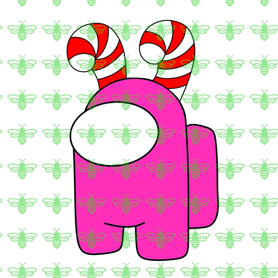 Among Us Candy Canes Cookie Fondant Cutter - Etsy