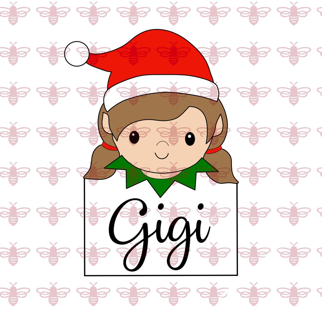 Gigi the Elf Name Tag Cookie Fondant Cutter - Etsy