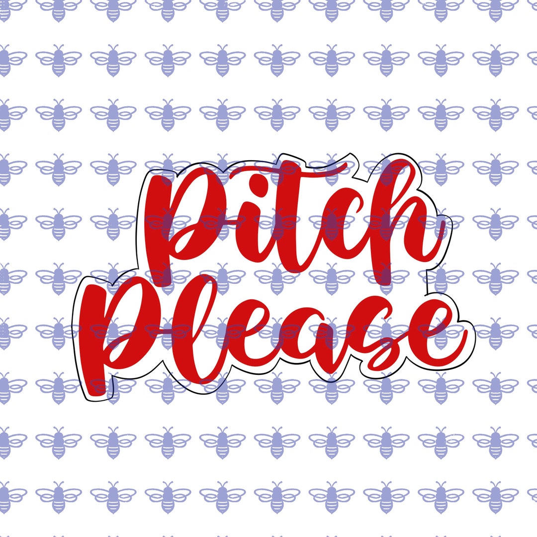 Pitch Please Plaque Fondant Cookie Cutter - Etsy