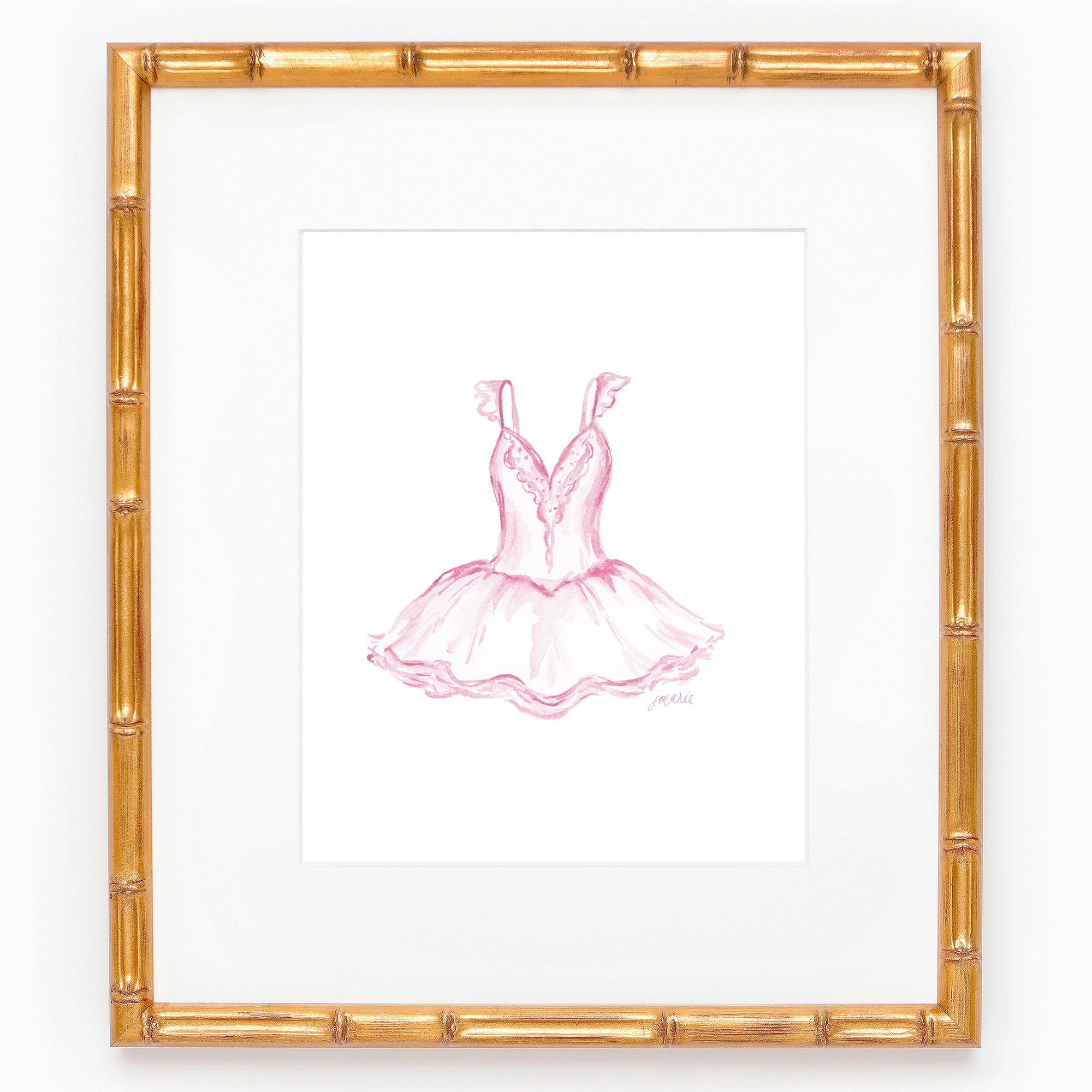 Ruffled Tutu Watercolor Art Print; Watercolor Wall Art; Christmas Art ...