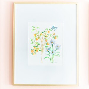 September Birth Month Botanical Watercolor Art Print; Floral Art Print ...