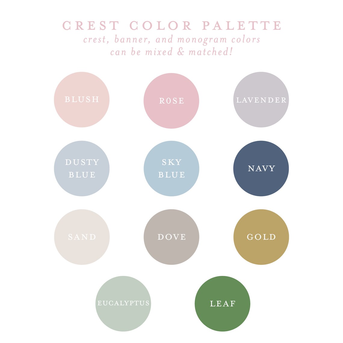 Coastal Orchids Personalized Watercolor Crest, Wedding Crest, Crest ...