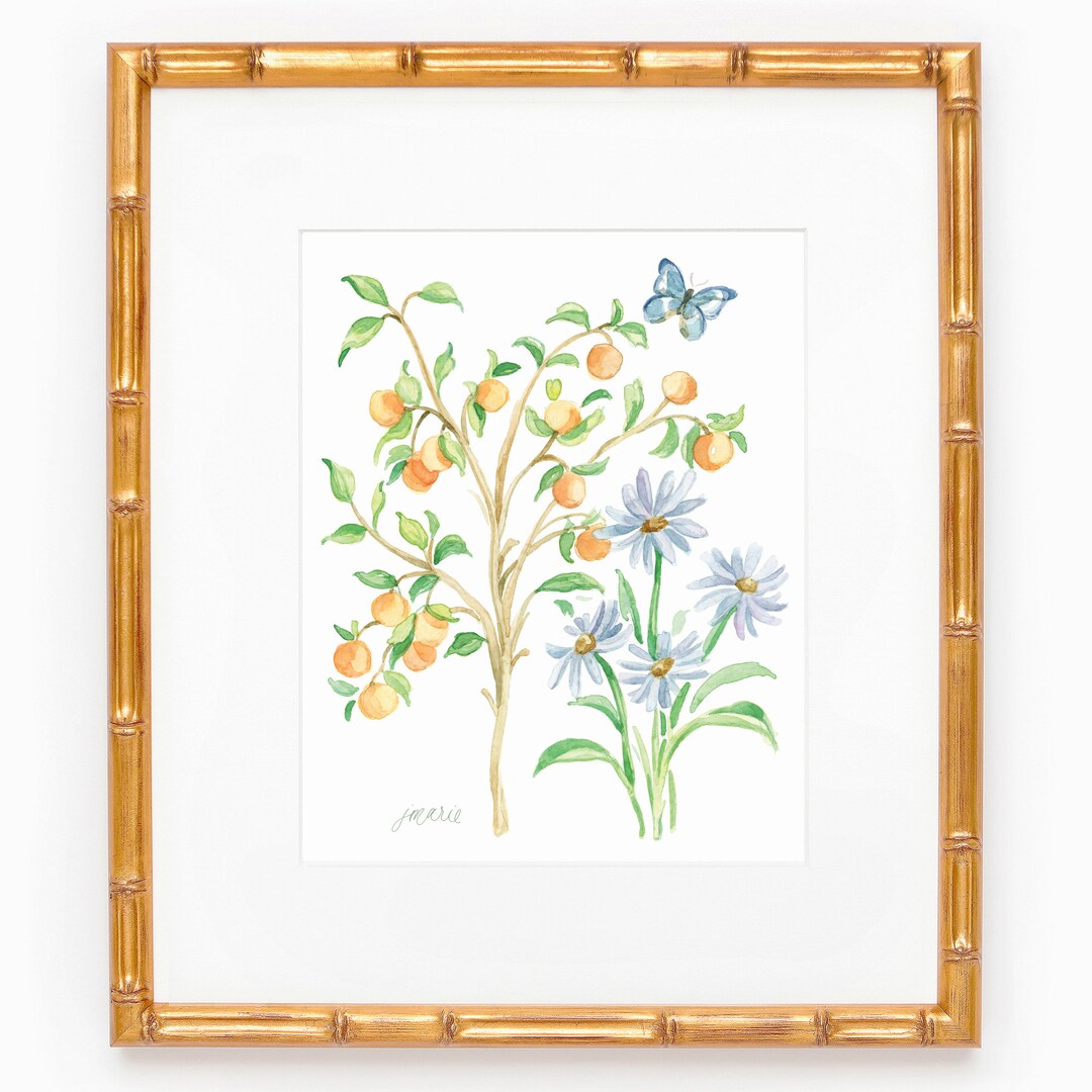 September Birth Month Botanical Watercolor Art Print; Floral Art Print ...