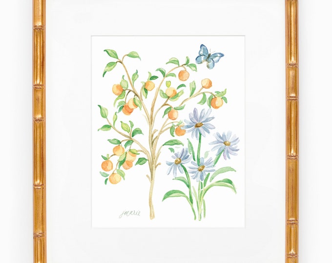 September Birth Month Botanical Watercolor Art Print; Floral Art Print ...