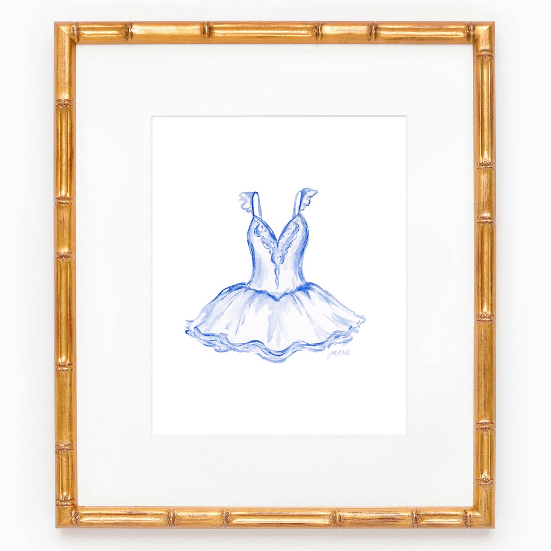 Ruffled Tutu Watercolor Art Print Watercolor Wall Art Christmas Art ...