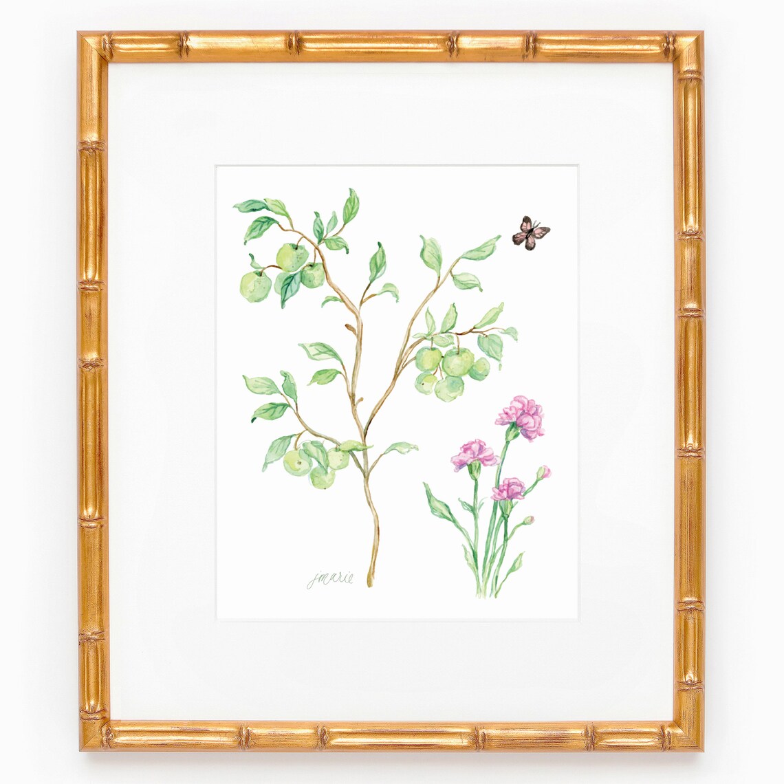 January Birth Month Botanical Watercolor Art Print; Floral Art Print ...