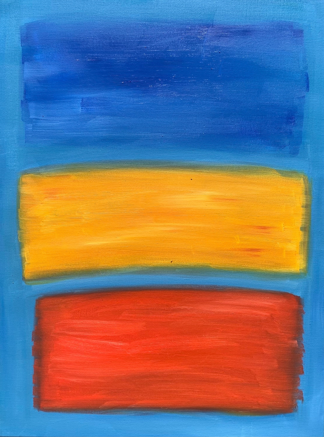 Primary Colors Abstract Oil Painting, Red Yellow Blue on Canvas - Etsy