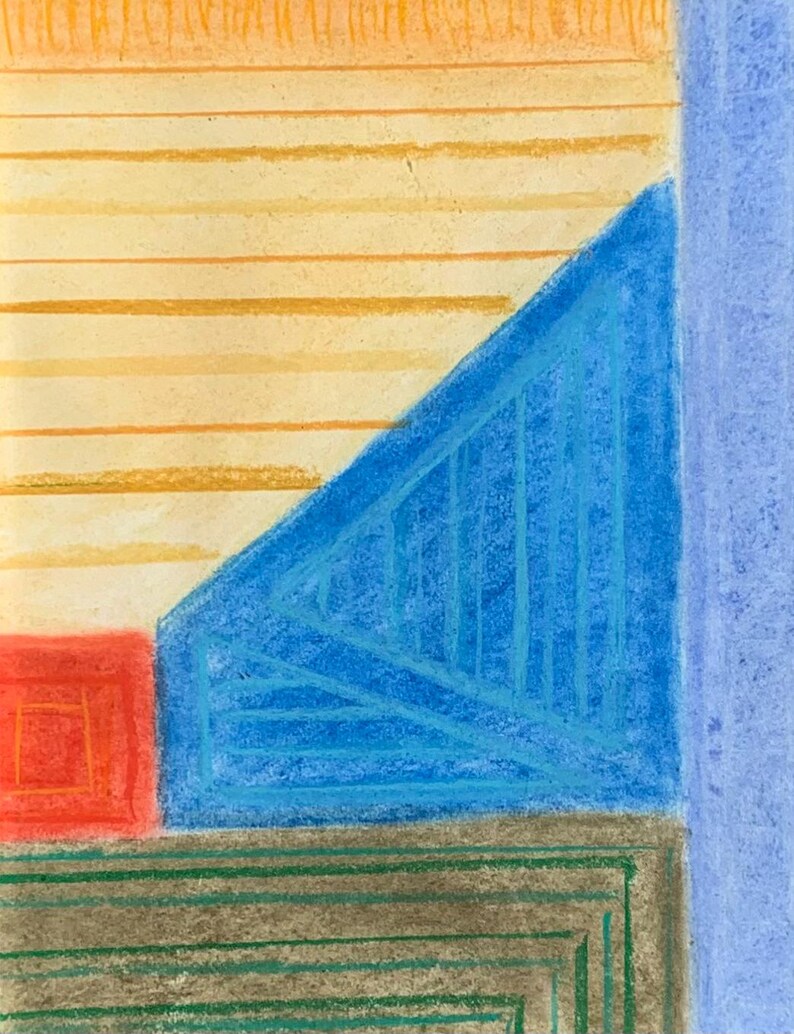 Abstract Modern Pastel Drawing, "in the Morning) Original Art - Etsy