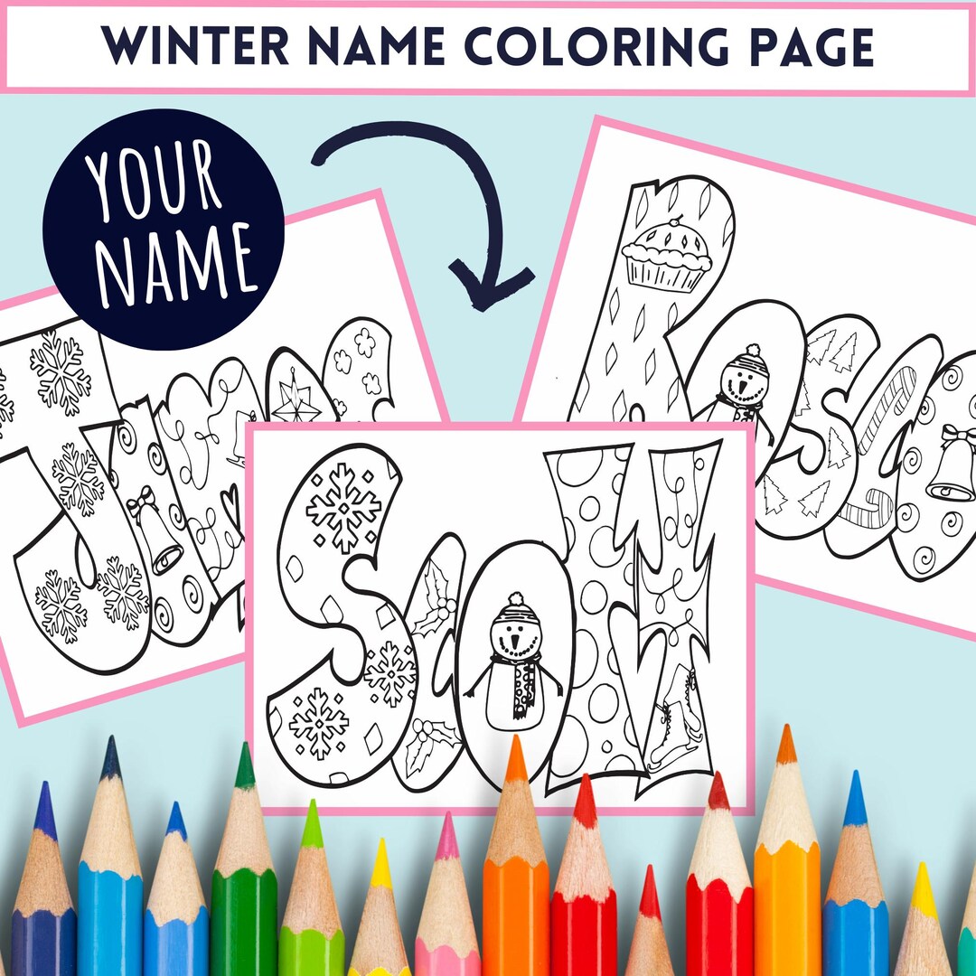 DIGITAL** WINTER STYLE Custom Coloring Page - Purchase Item & Include A ...