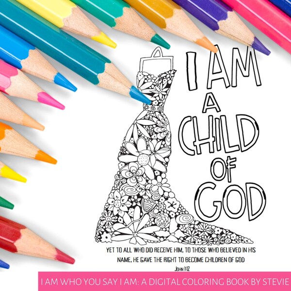 Identity in Christ Coloring Pages - Etsy