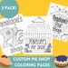 3 Pack Custom Pie Shop Coloring Page Printables - PDF - Kids Coloring ...
