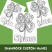 PERSONALIZED Shamrock COLORING Page DIGITAL Instantly Download and ...