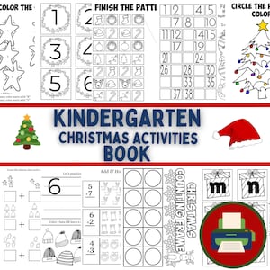 Christmas Themed Kindergarten Activities Worksheet, 20 Different ...