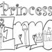 Princess Name Coloring Page Custom Colorable Digital Sheet for Royal ...