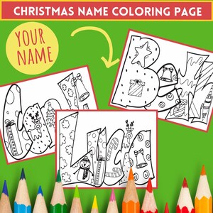 DIGITAL** CHRISTMAS STYLE Custom Coloring Page - Purchase Item ...