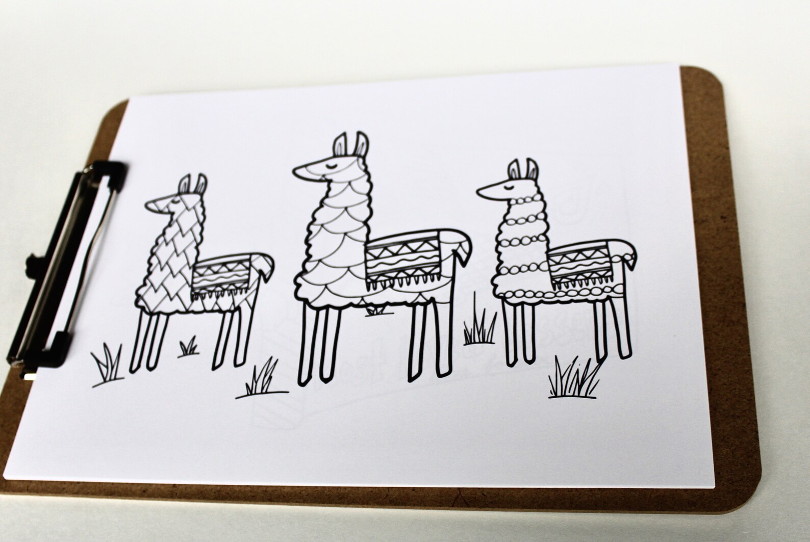 Llama DIGITAL Coloring Book 30 Hand-drawn Llama Pages - Etsy