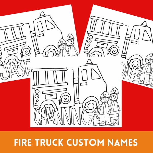 Fireman Coloring Sheet - Etsy