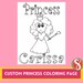 Digital Custom Princess Name Coloring Page, Personalized, Colorable ...