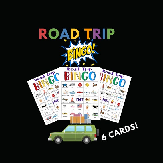 Road Trip Bingo 6 Printable Bingo Cards for Your Road Trip | Etsy