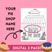 3 Pack Custom Pie Shop Coloring Page Printables - PDF - Kids Coloring ...