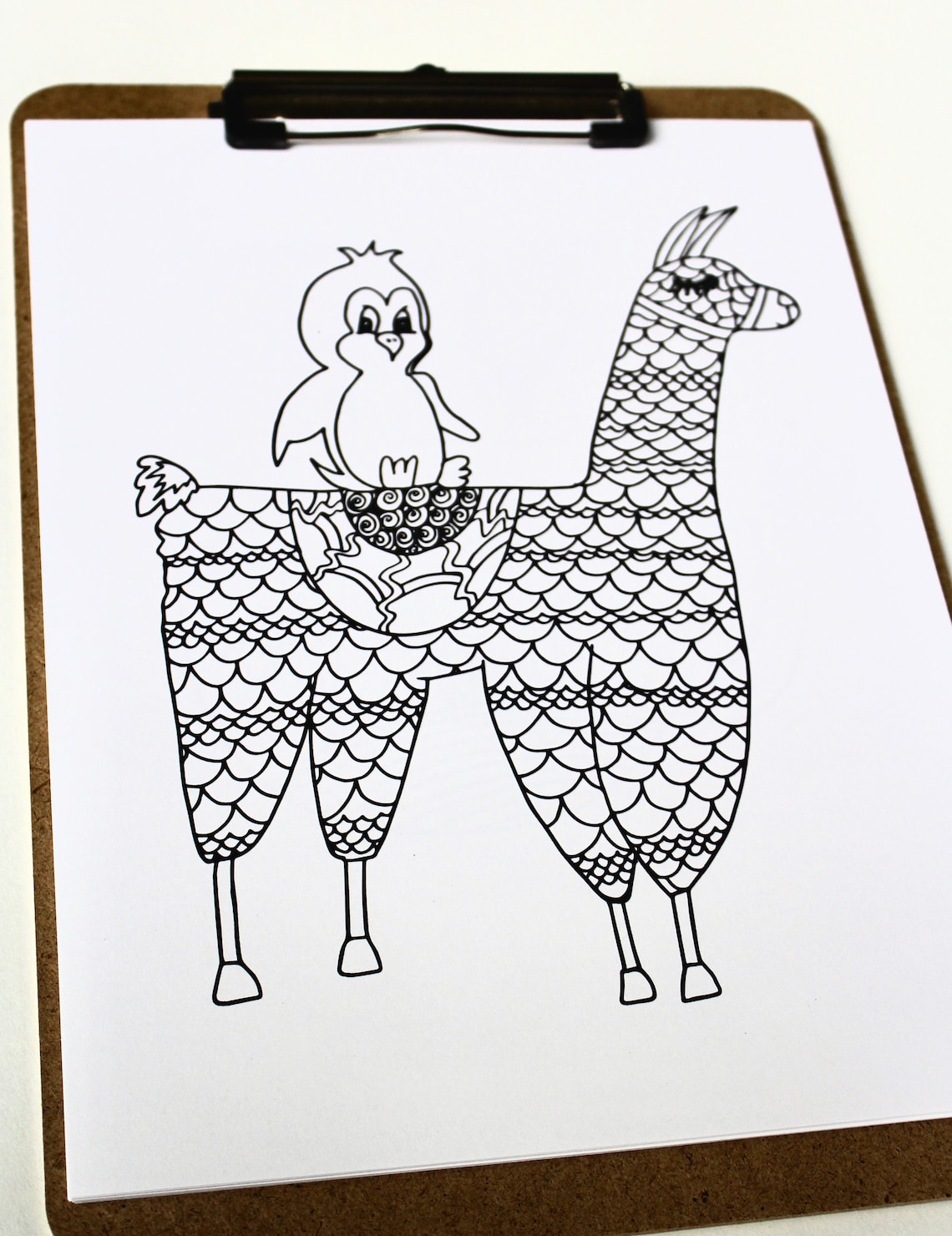 Llama DIGITAL Coloring Book 30 Hand-drawn Llama Pages - Etsy