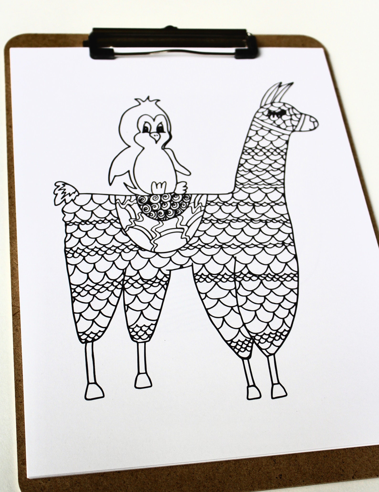 Llama DIGITAL Coloring Book 30 Hand-drawn Llama Pages - Etsy