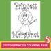 Digital Custom Princess Name Coloring Page, Personalized, Colorable ...