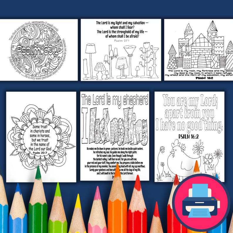 Color the PSALMS Digital Coloring Book for Quiet Times & Bible Studies ...