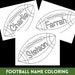 Digital * Custom Football Name Coloring Page, Personalized, Colorable ...