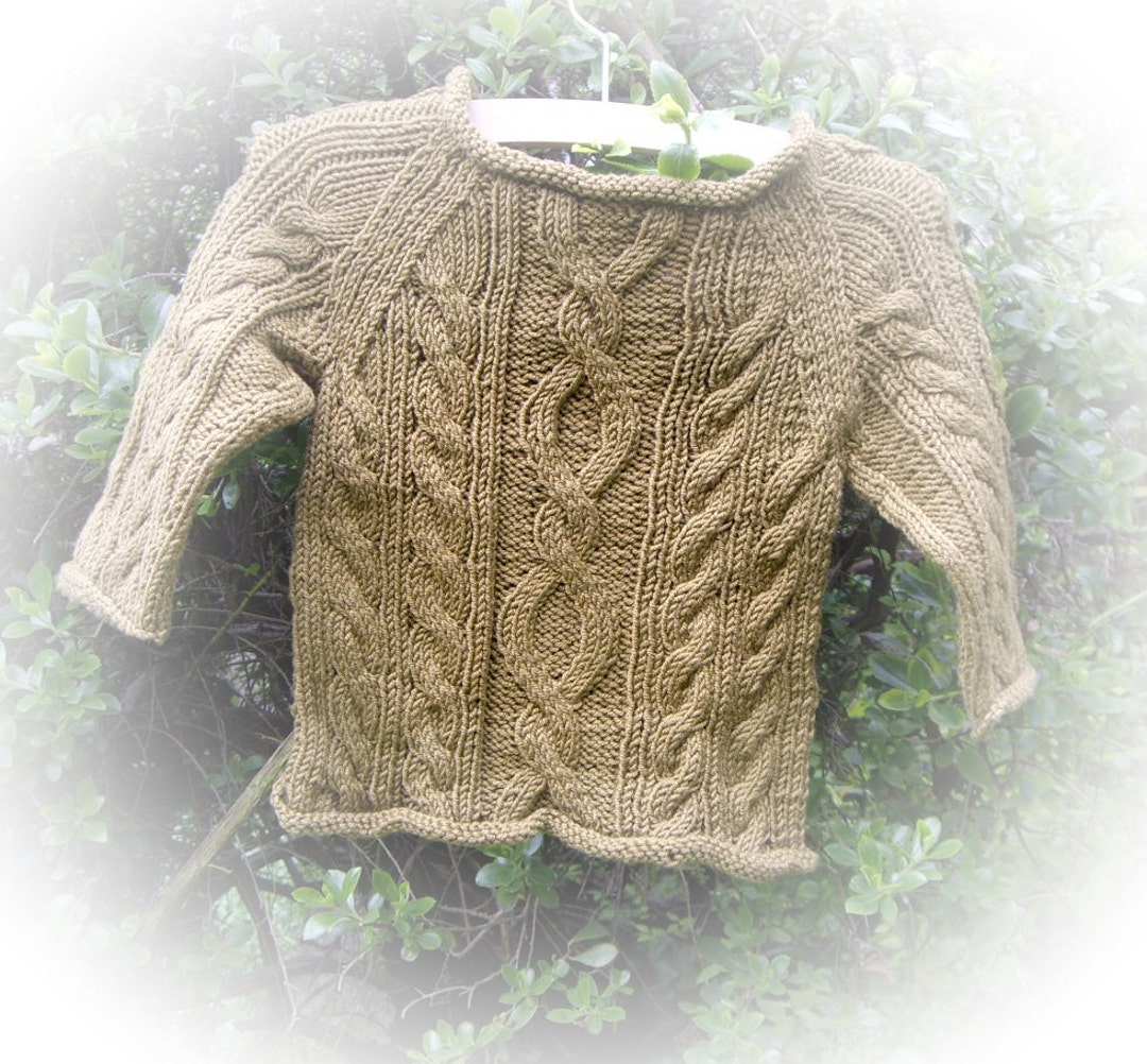 Baby Aran Jumper Pattern (age 6+ Months) - Etsy