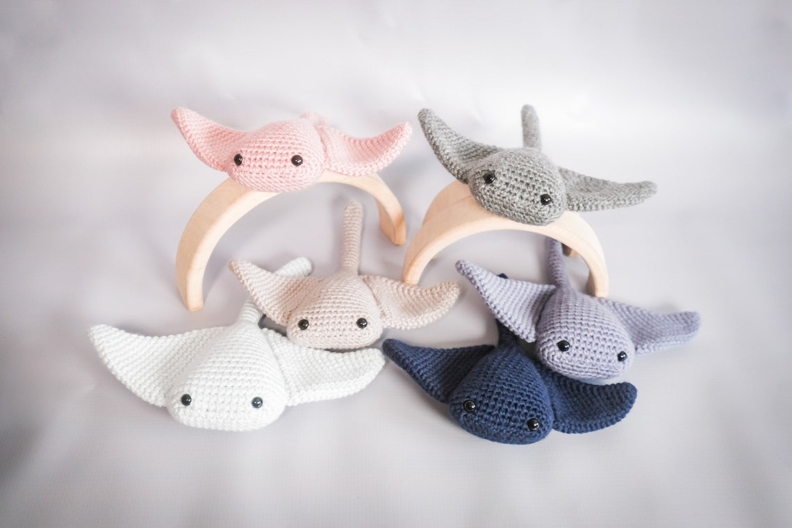 Mini Stingray Crocheted Stuffed Animal/toy (made to Order) - Etsy