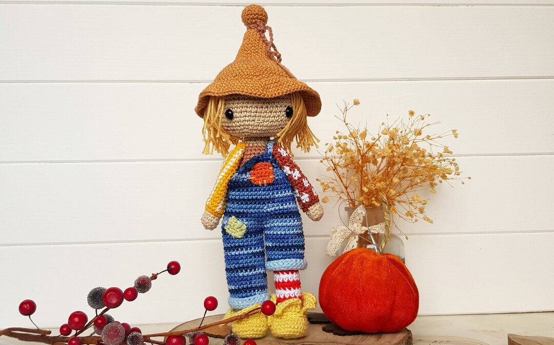 Crochet/amigurumi Scarecrow Pattern Only, Jacques - Etsy