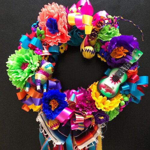 Fiesta Wreath Cinco De Mayo Wreath Holiday Wreath Party - Etsy