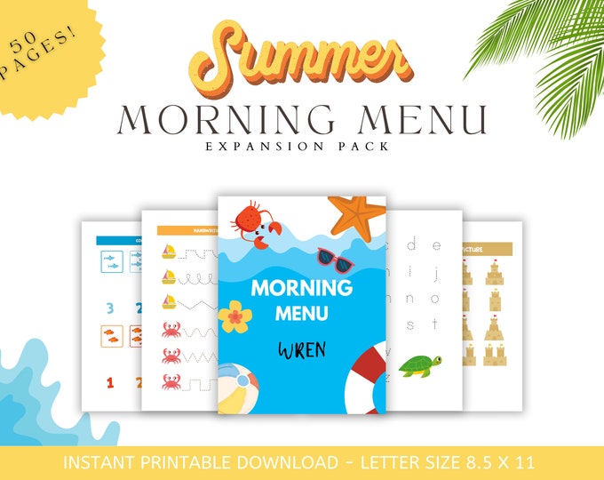PRESCHOOL Morning Menu, Homeschool Morning Menu, Morning Menu ...